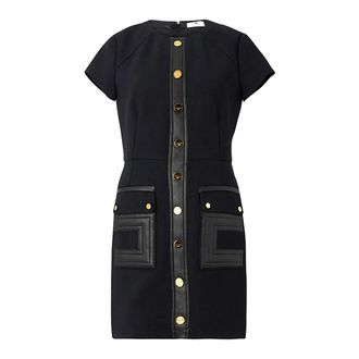 Elisabetta Franchi Abito in doppio cr&ecirc;pe con dett - - Dresses - Damen - Schwarzk - S