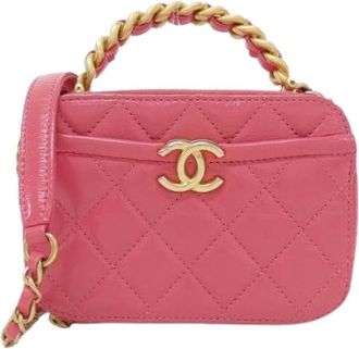 Chanel Sac bandouli&egrave;re en cuir dagneau et de veau Pre-owned - Femme - Pre-owned - Rose - Taille: ONE Size