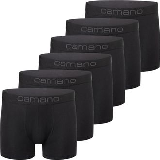 Camano Boxershorts CAMANO comfort, Herren, Gr. XXL, schwarz, Obermaterial: 95% Baumwolle, 5% Elasthan, unifarben, eng, Unterhosen, mit Stretch-Logobund