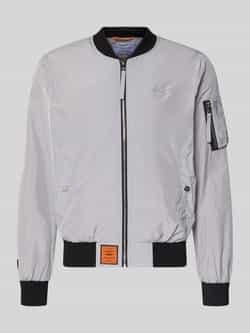 Original Bombers Bomberjacke mit Label-Patch und Eingrifftaschen