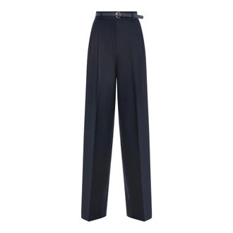 Max Mara Femme, Pantalons, Bleu, Taille: 42 FR Entrata Pantalons