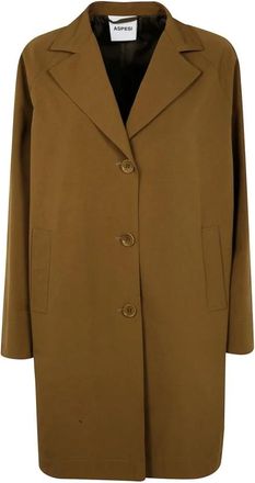 Aspesi Femme, Manteaux, Brun, Taille: 42 FR Single-Breasted Coat
