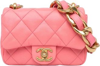 Chanel Pre-owned Mini Quilted Lambskin Funky Town Flap - Femme - Pre-owned - Rose - Taille: ONE Size