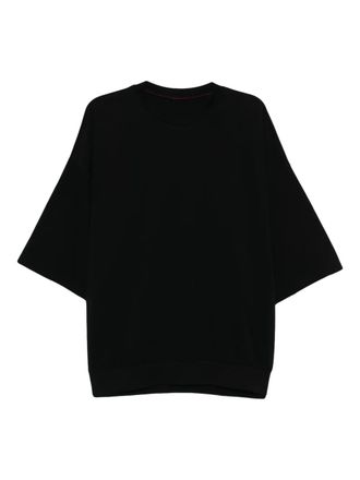 Devoa t-shirt en coton - Noir