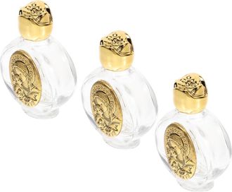NUOBESTY 3 St&uuml;ck Christliche Weihwasserflaschen aus Gepr&auml;gtem Glas Nachf&uuml;llbare Kleine Glasbeh&auml;lter f&uuml;r Reisen und Taufdekoration
