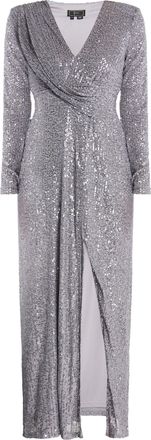 Faina Paillettenkleid Damen grau silber