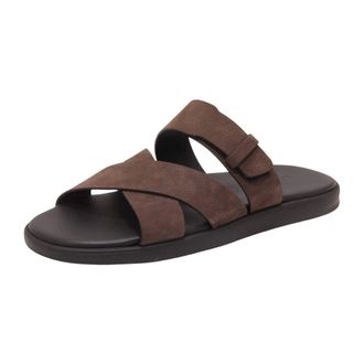 Doucal's Ciabatta Nabuk Slippers - Homme - Chaussures - Brun - Taille: 40 EU