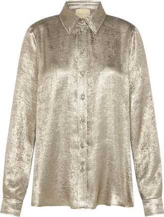 Momoni Femme, Blouses et Chemises, Jaune, Taille: 40 FR Chemise &agrave; col marin