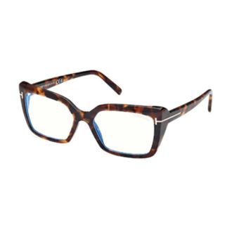 Tom Ford unisex, Accessoires, Brun, Taille: 55 MM Rectangle Acetate Frame