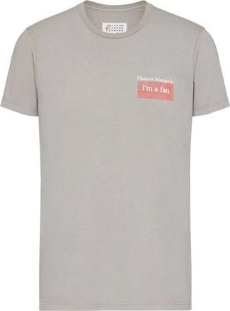 Maison Margiela Homme, Tops, Gris, Taille: XL Logo Patch T-Shirt