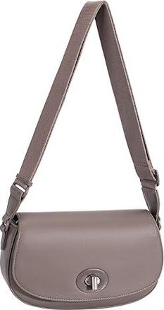 David Jones Paris - Sac Bandouli&egrave;re Femme - Sacoche port&eacute; travers Similicuir PU - Taille Petite - Ville Chic Classique Elegant (Fungi)