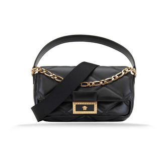 Versace Gesteppte Leder-Umh&auml;ngetasche - - Bags - Damen - Schwarzk - ONE SIZE