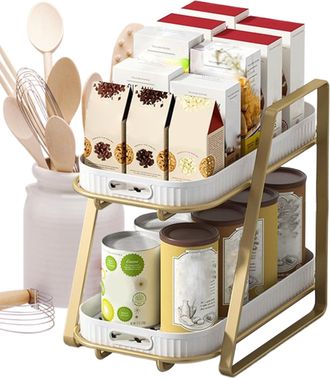 Generic K&uuml;chenregal - rostbest&auml;ndige und rutschfeste Halterung | Aufbewahrungsregale f&uuml;r die K&uuml;che - f&uuml;r Erwachsene, Haus, Innenbereich, Arbeitsplatte, Schlaf