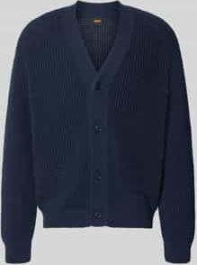 Boss Orange by Hugo Boss Regular Fit Strickjacke aus Baumwoll-Mix Modell Andemo