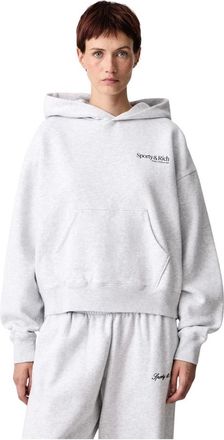 Sporty & Rich Sweat &agrave; capuche moderne - Femme - Sweatshirts et sweats &agrave; capuche - Gris - Taille: 40 FR