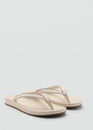 Mango Sandales de plage &agrave; brides blanc - Homme - 39 - MANGO MAN