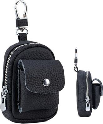 Generico Porte-cl&eacute;s mini sac &agrave; dos en cuir PU - Clip m&eacute;tallique pour sac anti-perte | Porte-cl&eacute;s en cuir PU avec charm, pour femme, famille, cartes, &eacute;couteurs,