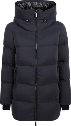 Moorer Femme, Manteaux, Bleu, Taille: 34 FR Carinzia Down Coat