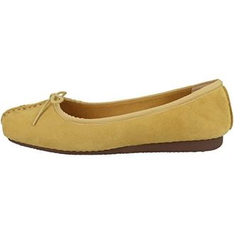 Clarks Chaussures en Cuir Freckle Ice en Brun foncé, Daim Jaune., 37 EU
