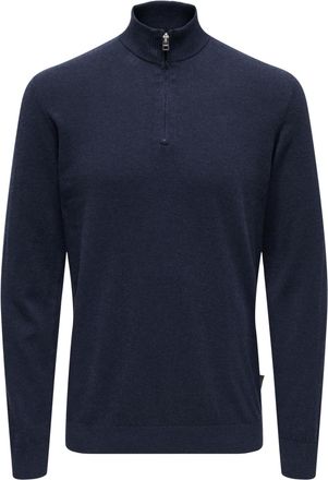 Only & Sons Onsloui Reg 12 Mel Half Zip Knit Noos