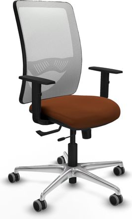 Piqueras y Crespo B&uuml;rostuhl Zulema mit 1D-Armen, h&ouml;henverstellbare Lendenwirbelst&uuml;tze, ausgestattet mit Syncro/Traslack und Schneideschaum, mit Rollen von 65 mm, Parket