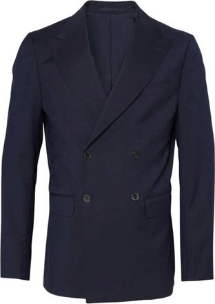 low brand Homme, Costumes, Bleu, Taille: S Blazer Crois&eacute; en Laine