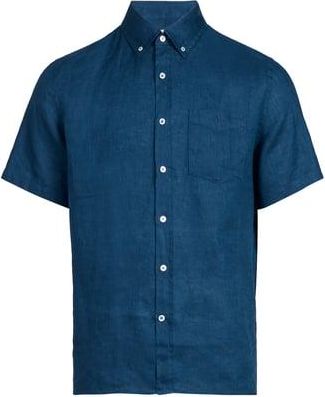 Aigle Chemise droite manches courtes en lin