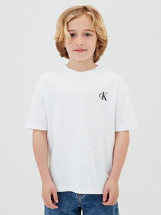 Calvin Klein 2er-pack Kinder-t-shirts - Brightwhite/pvhblack - Jungen - 10