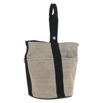 Herm&egrave;s Sac seau vintage en toile Pre-owned - Femme - Pre-owned - Beige - Taille: ONE Size