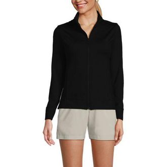 Lands End Active Jacke, Damen, Größe:48-50 regular, Schwarz, Elasthan/Polyester, by Lands End