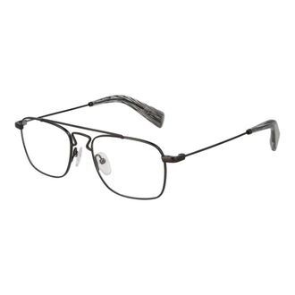 Yohji Yamamoto Homme, Accessoires, Gris, Taille: ONE Size Montures Optiques Rectangulaires Gunmetal