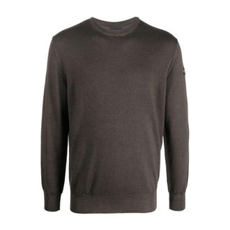 Paul & Shark Brauner Woll-Rundhalsausschnitt-Pullover - - Knitwear - Herren - Braun - 2XL