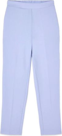 Oltre Femme, Pantalons, Bleu, Taille: 40 FR Pantalon Regular en Cr&ecirc;pe