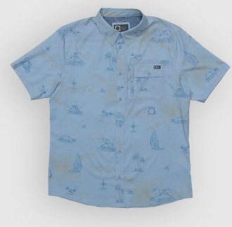 Salty Crew Flagship Uv Button Up Hemd clear sky