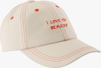 Maison Labiche Casquette brod&eacute;e I Love You Beaucoup en coton