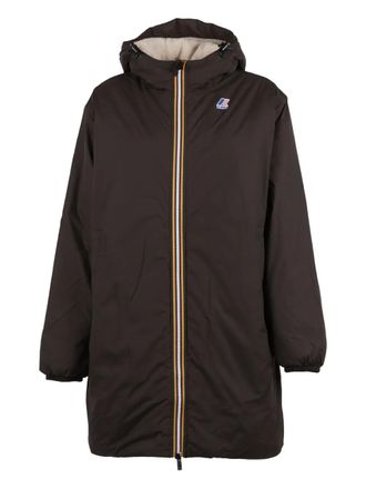 K-Way Kapuzenjacke mit Rei&szlig;verschluss - Braun