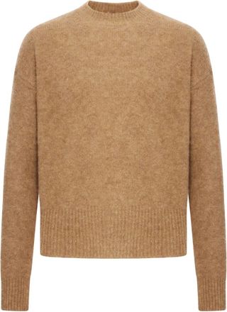 Ami pull à détail de logo - Marron