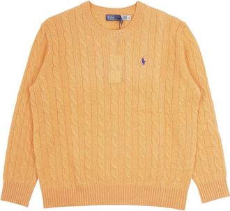 Polo Ralph Lauren Femme, Pulls, Orange, Taille: 42 FR Maille ras du cou