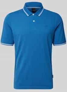 Bugatti Slim Fit Poloshirt mit Label-Stitching