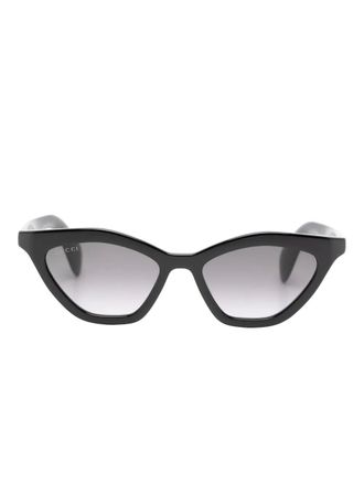 Gucci lunettes de soleil &agrave; monture papillon - Noir