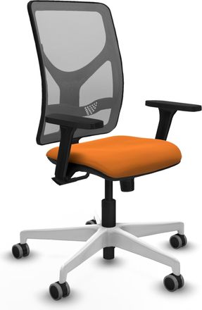 Piqueras y Crespo B&uuml;rostuhl, orange, mit 3D-Armlehnen, h&ouml;henverstellbare Lendenwirbelst&uuml;tze, ausgestattet mit 3 Positionen und Schneideschaum, mit Rollen von 65 mm, Par