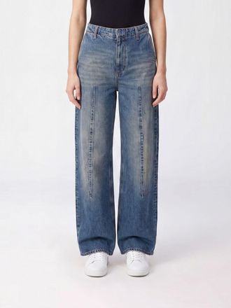 Maison Margiela Jean large en denim de coton taille haute