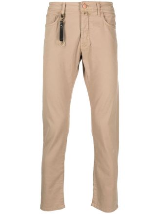 Incotex jean droit &agrave; patch logo - Tons neutres