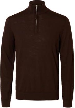 Selected Pull &agrave; Demi-Fermeture &eacute;clair 100% Laine m&eacute;rinos Demitasse XL Demitasse XL