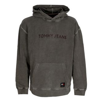 Tommy Hilfiger Klassischer Schwarzer Hoodie-Sweatshirt - - Sweatshirts & Hoodies - Herren - Schwarzk - L