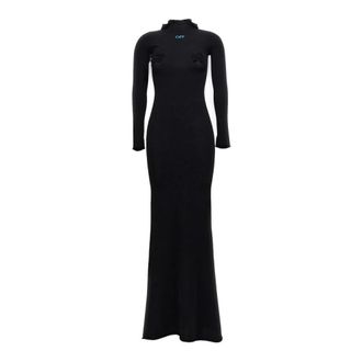 Off-white Schwarzes Icon Logo Kapuzenkleid - - Dresses - Damen - Schwarzk - XS