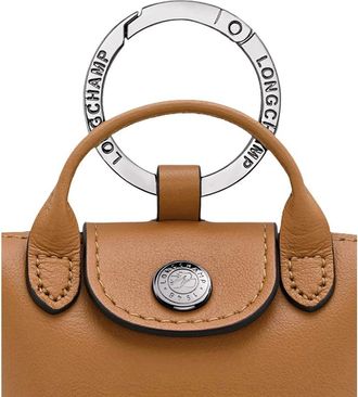 Longchamp Calf Leather Top Handle Bag - Brown
