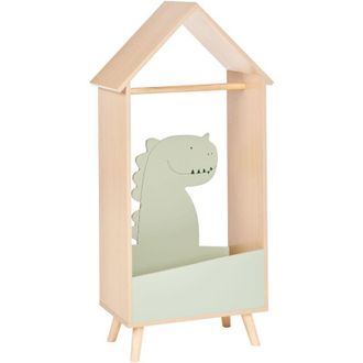 Beliani Beliani - Kleiderst&auml;nder mit Aufbewahrung Helles Holz mit hellgr&uuml;nem Kiefernholz mdf Kinderzimmer