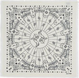 Kujten Petit bandana cachemire, imprimé signe astrologique Sagittaire - Petit Bandana Hachi Sign Sagittaire