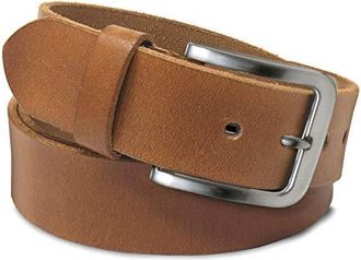 Royalz ceinture en cuir pour femmes en cuir de buffle robuste de 4mm, vintage jeans-ceinture avec boucle dépine 38mm, taille:115, Couleur:Marron - boucle bro
